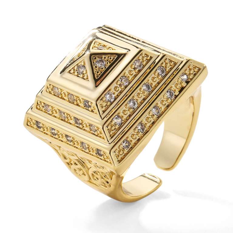 18ct Gold Bonded Pyramid Ring - JV Jewellers & Pawnbrokers