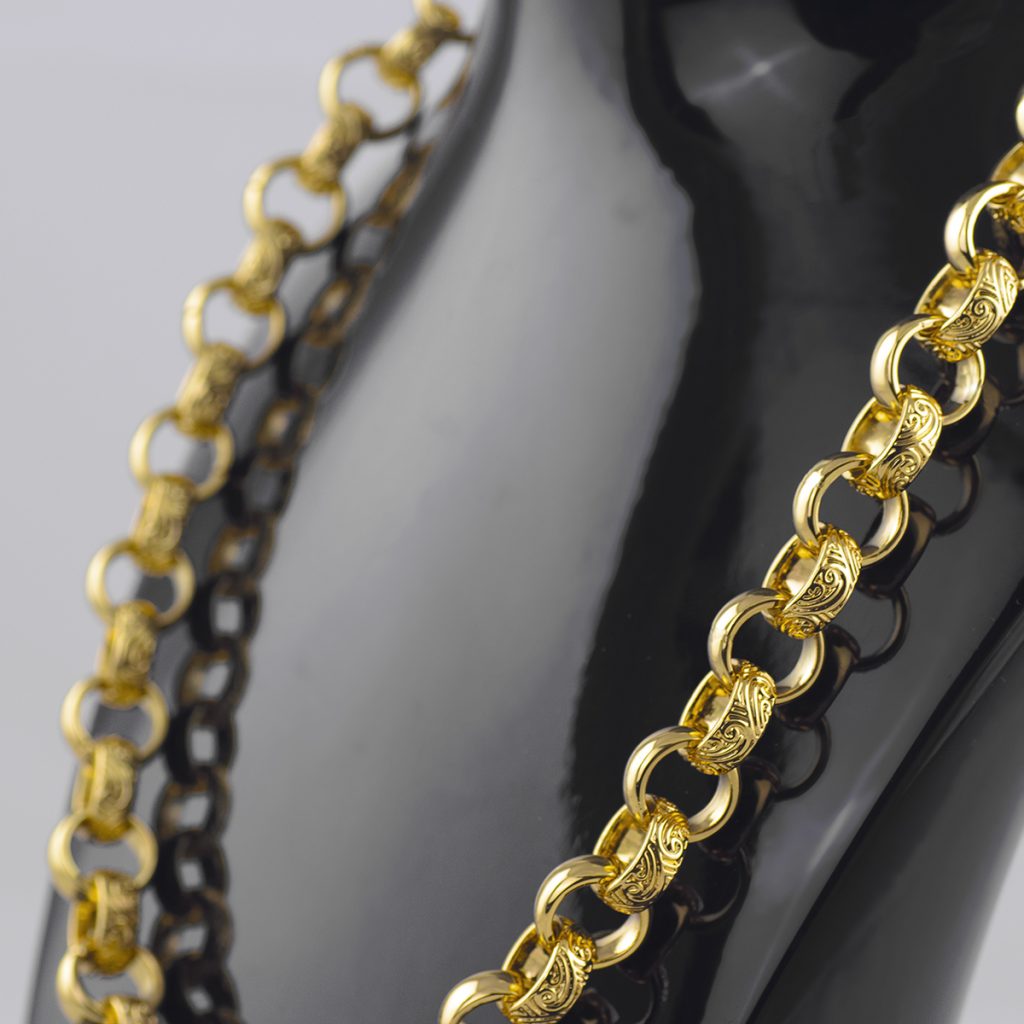 18ct Gold Bonded 24 Inch 15mm Belcher Chain