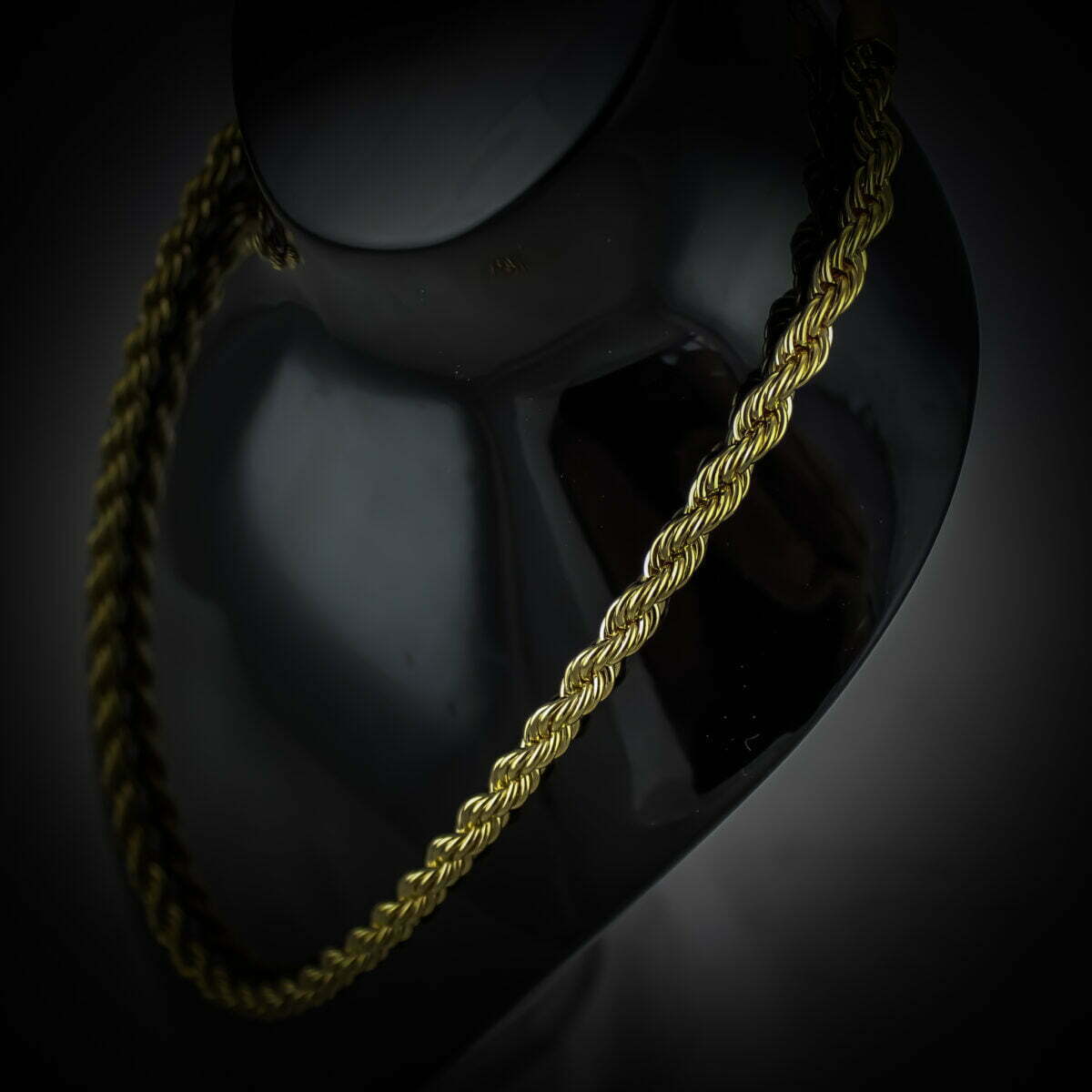 18ct Gold Bonded 8mm Rope Chain - JV Jewellers & Pawnbrokers