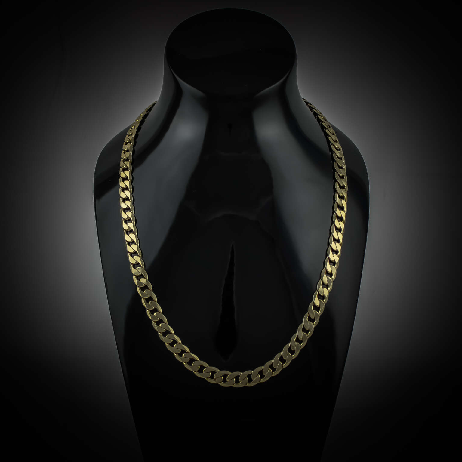 18ct Gold Bonded 9mm Curb Chain - JV Jewellers & Pawnbrokers