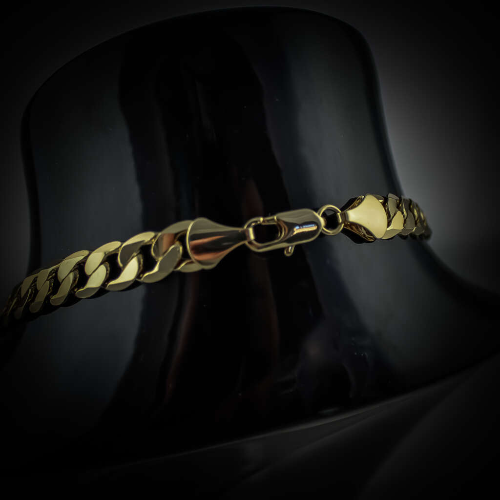 18ct Gold Bonded 9mm Curb Chain - JV Jewellers & Pawnbrokers