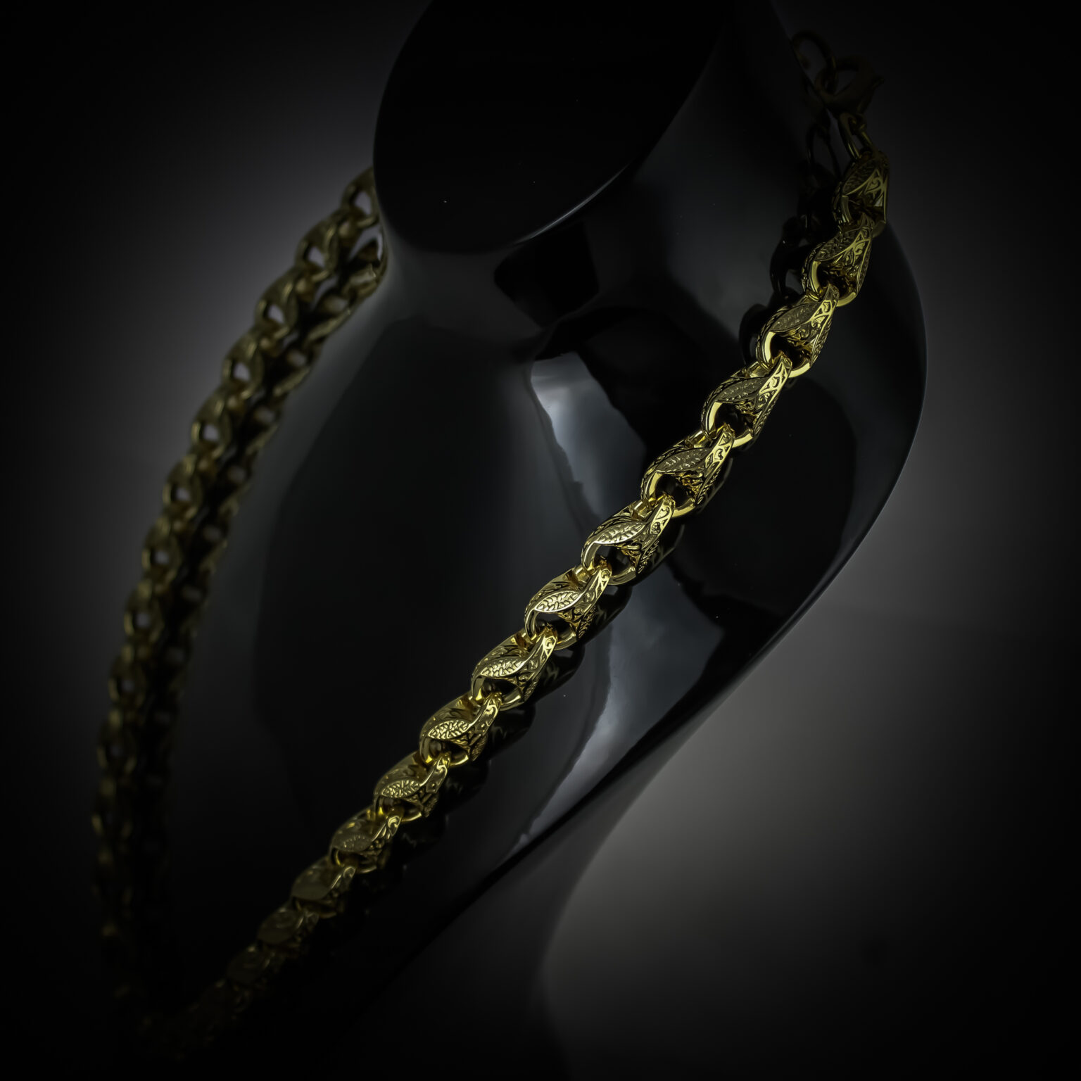 18ct Gold Bonded 3D Tulip Chain - JV Jewellers & Pawnbrokers