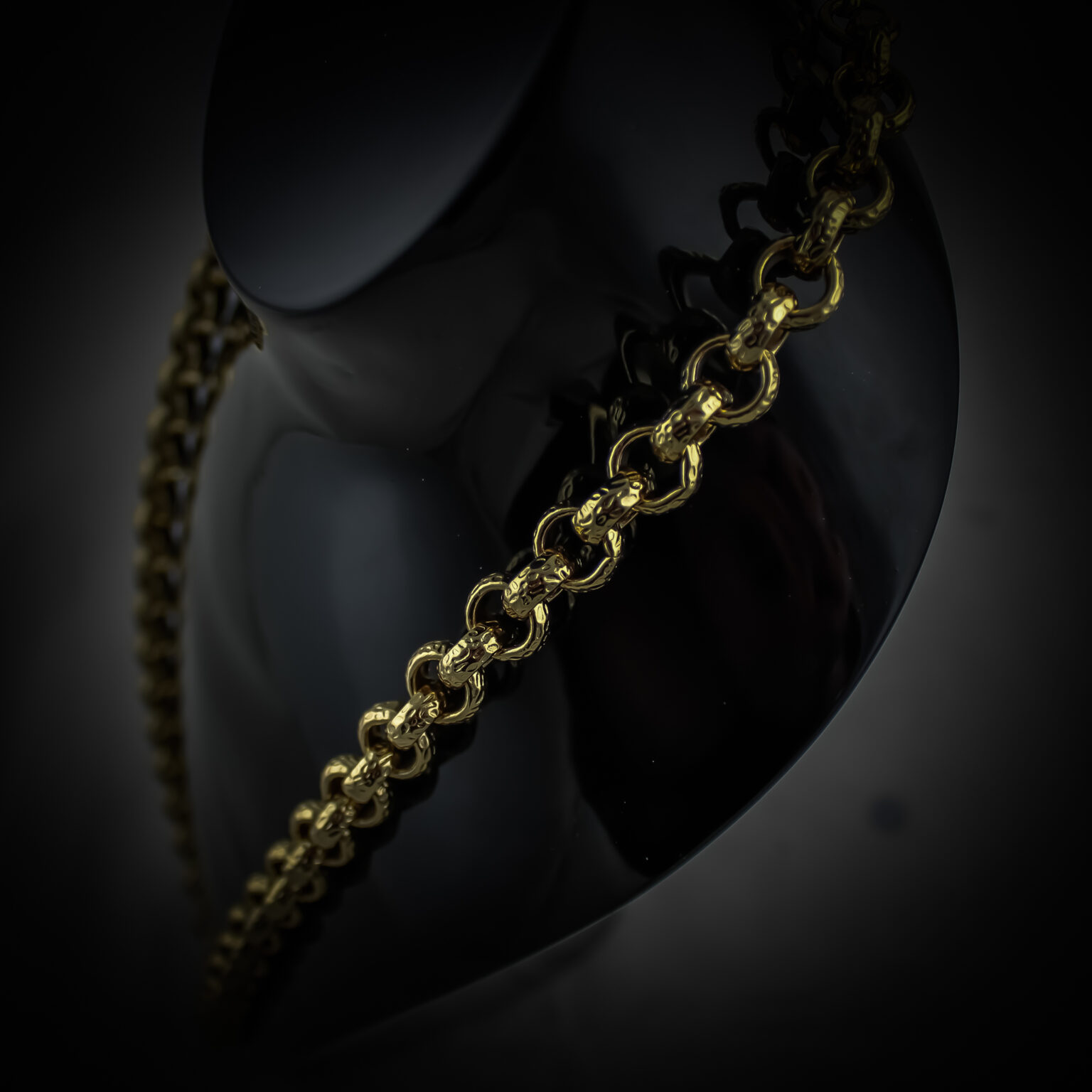 18ct Gold Bonded 30 Inch Diamond Cut Belcher Chain - JV Jewellers ...
